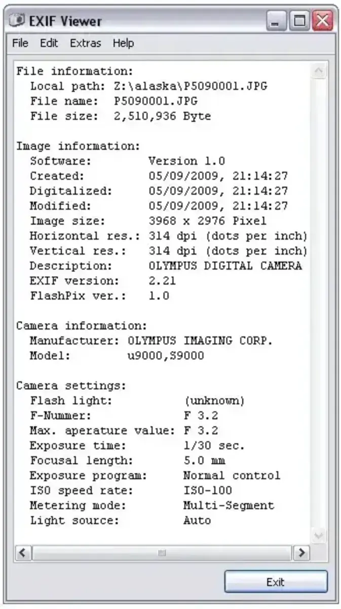 Portable EXIF Viewer Free EXIF Reader Tool