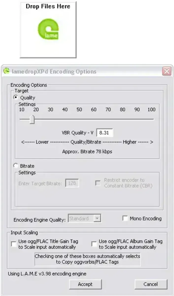 LamedropXPd - Audio Encoder and Decoder LAME MP3