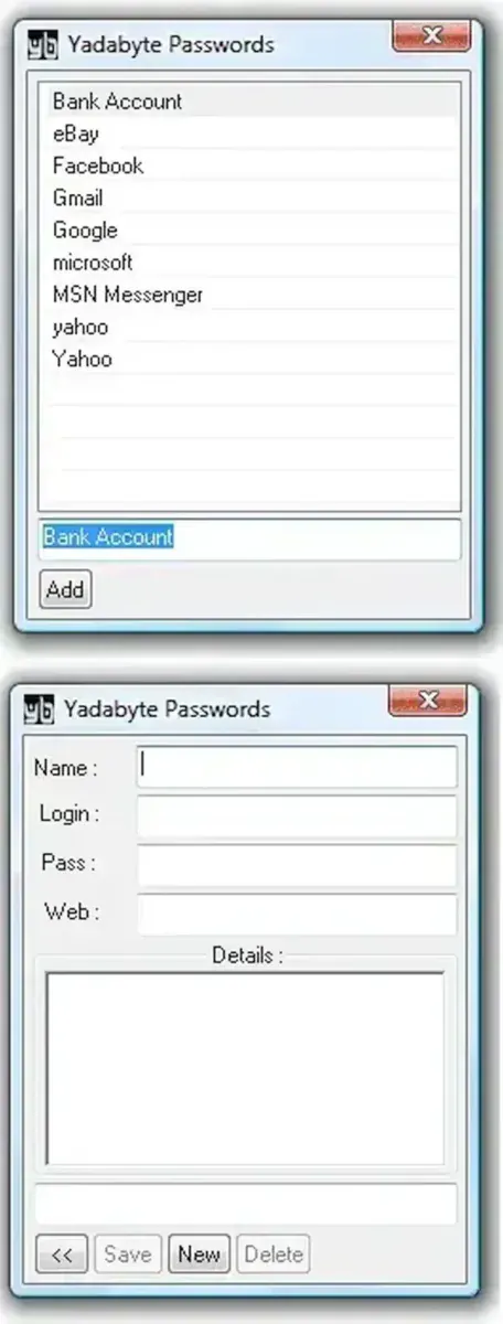 Yadabyte Passwords Portable Password Manager Download
